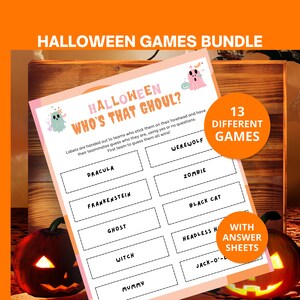 Halloween Games Bundle, Halloween Printable Party Game Activities for ...