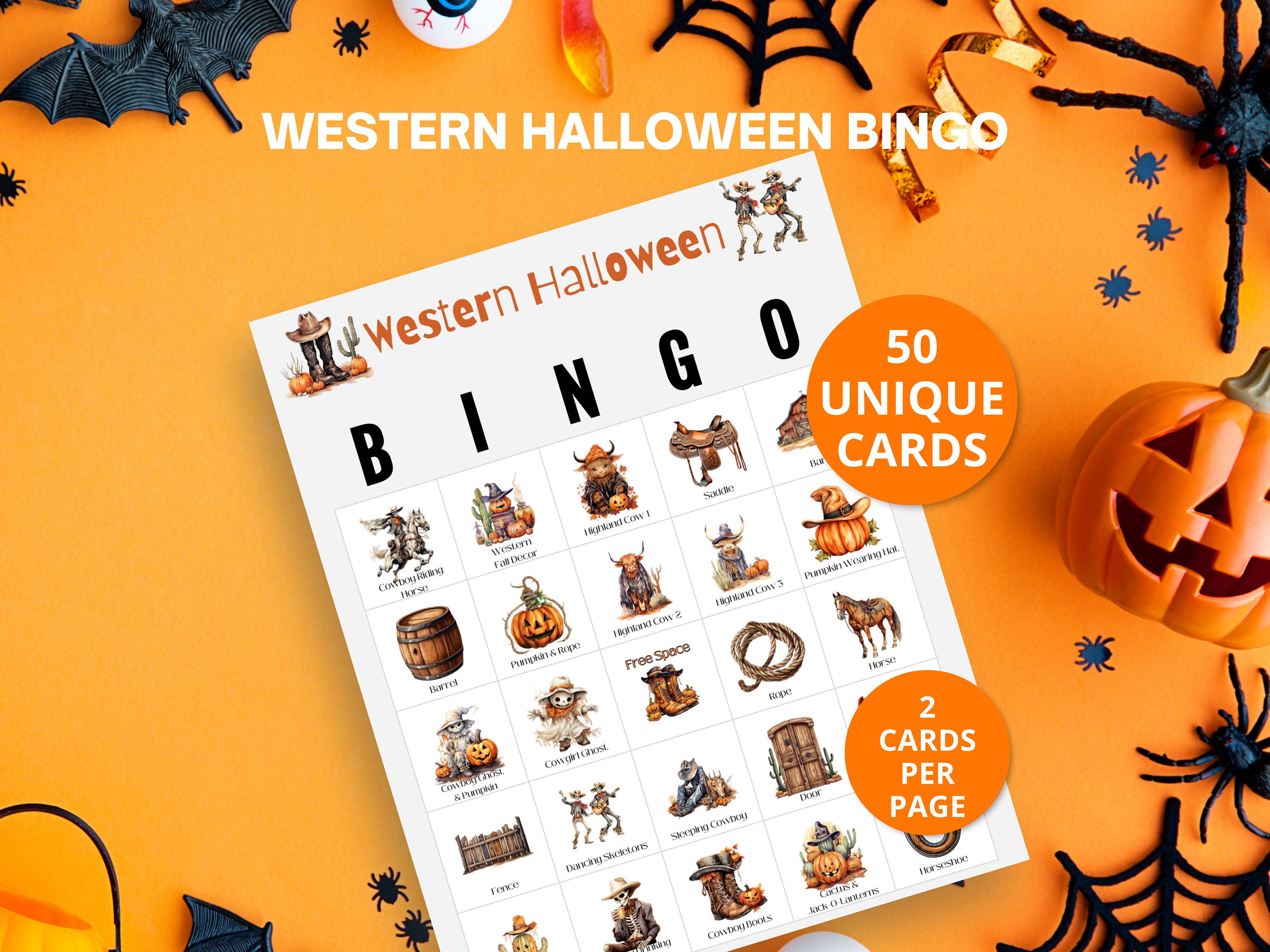 Halloween Bingo Printable Party Game Cards Activities for Teens ...