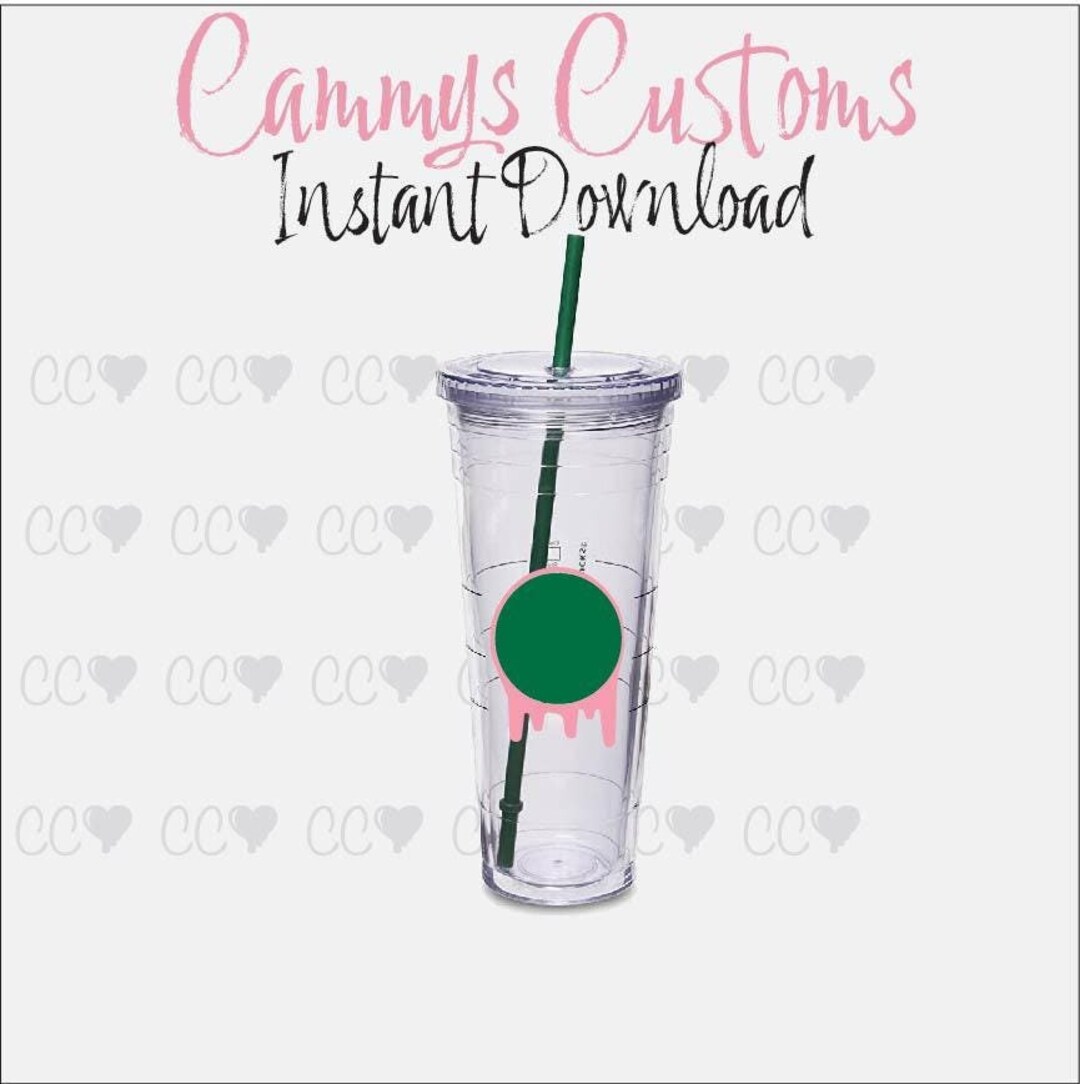 Acrylic Cold Cup Drip SVG | Instant Download | Logo Ring Wrap 24oz Cup ...
