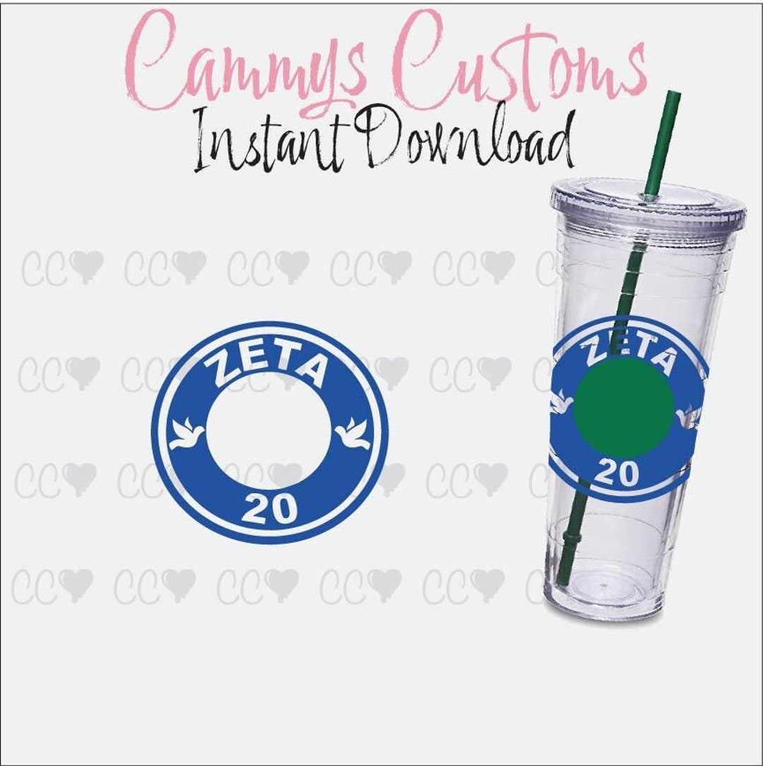 Acrylic Cold Cup Zeta 20 SVG Ring | Zeta SVG | Instant Download | Royal ...