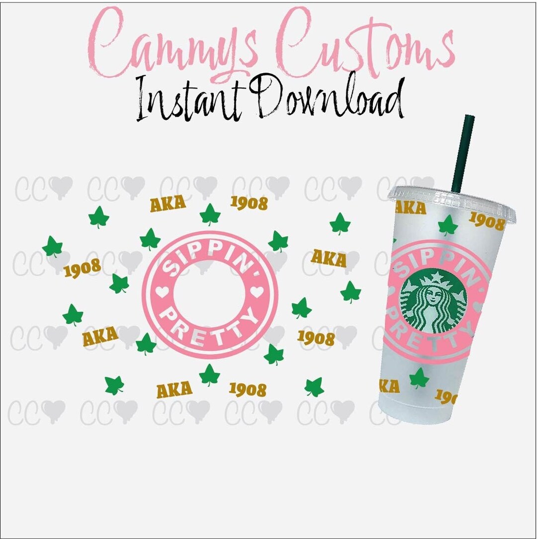 Starbucks AKA 1908 SVG Alpha Kappa Alpha SVG Instant - Etsy