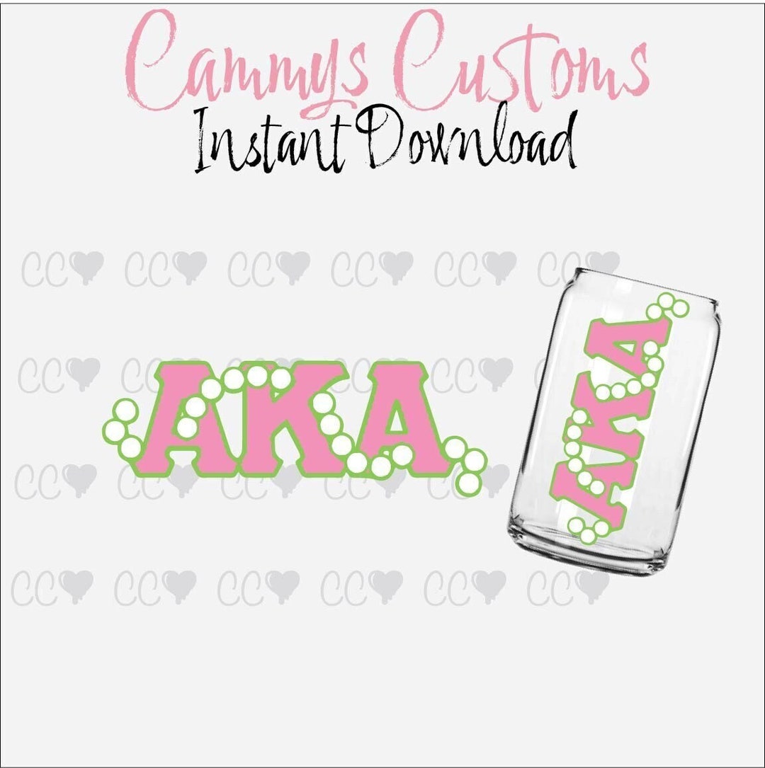 Alpha SVG | Instant Download | Pink and Green Svg | Pearls Svg | Alpha ...