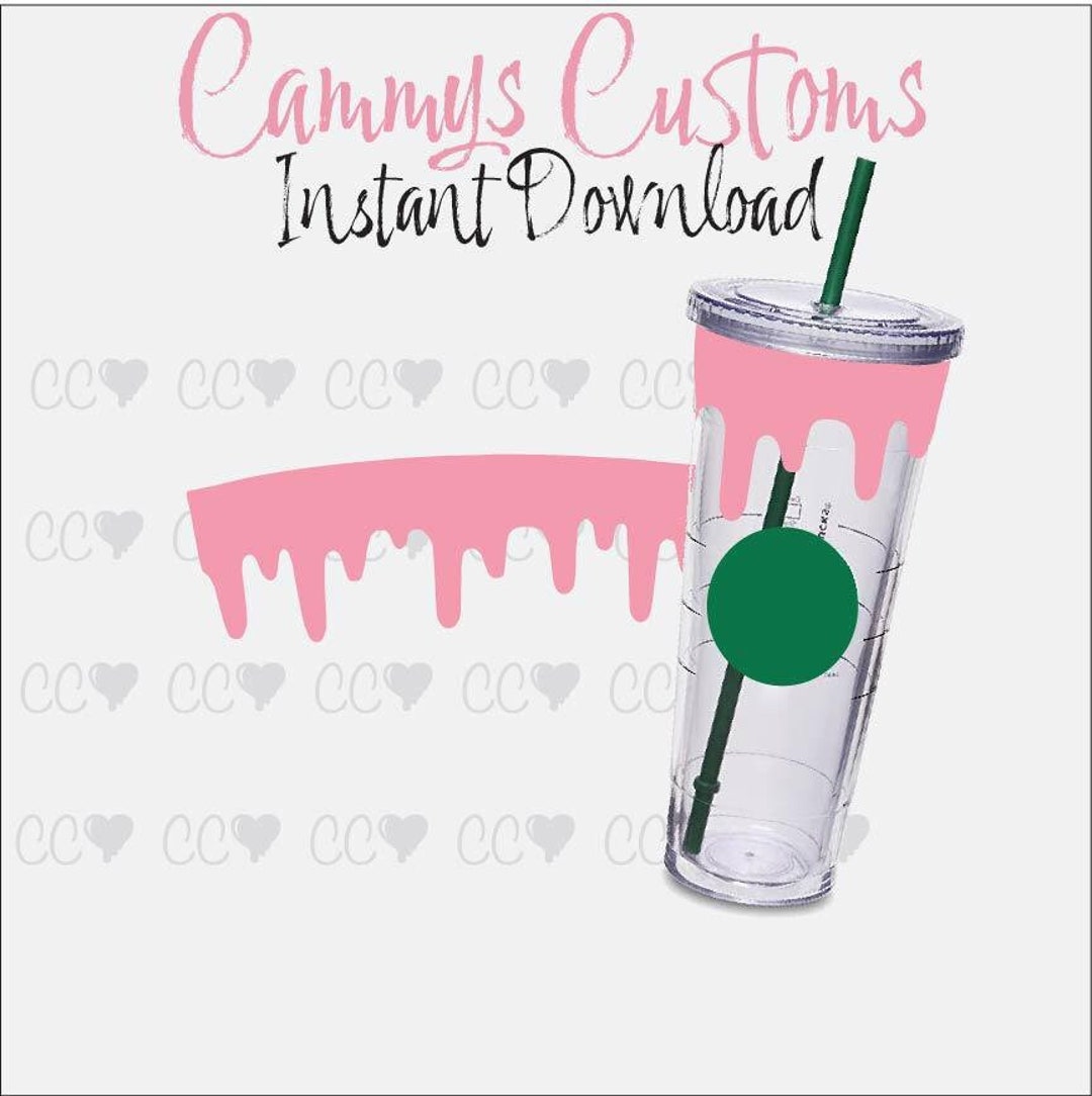 Acrylic Cup Drip SVG | Instant Download | Drip Wrap 24oz Cup | Frosting ...