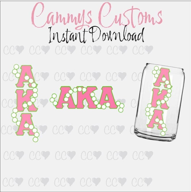 Alpha SVG Bundle | Instant Download | Pink and Green Svgs | 2 Pearls ...