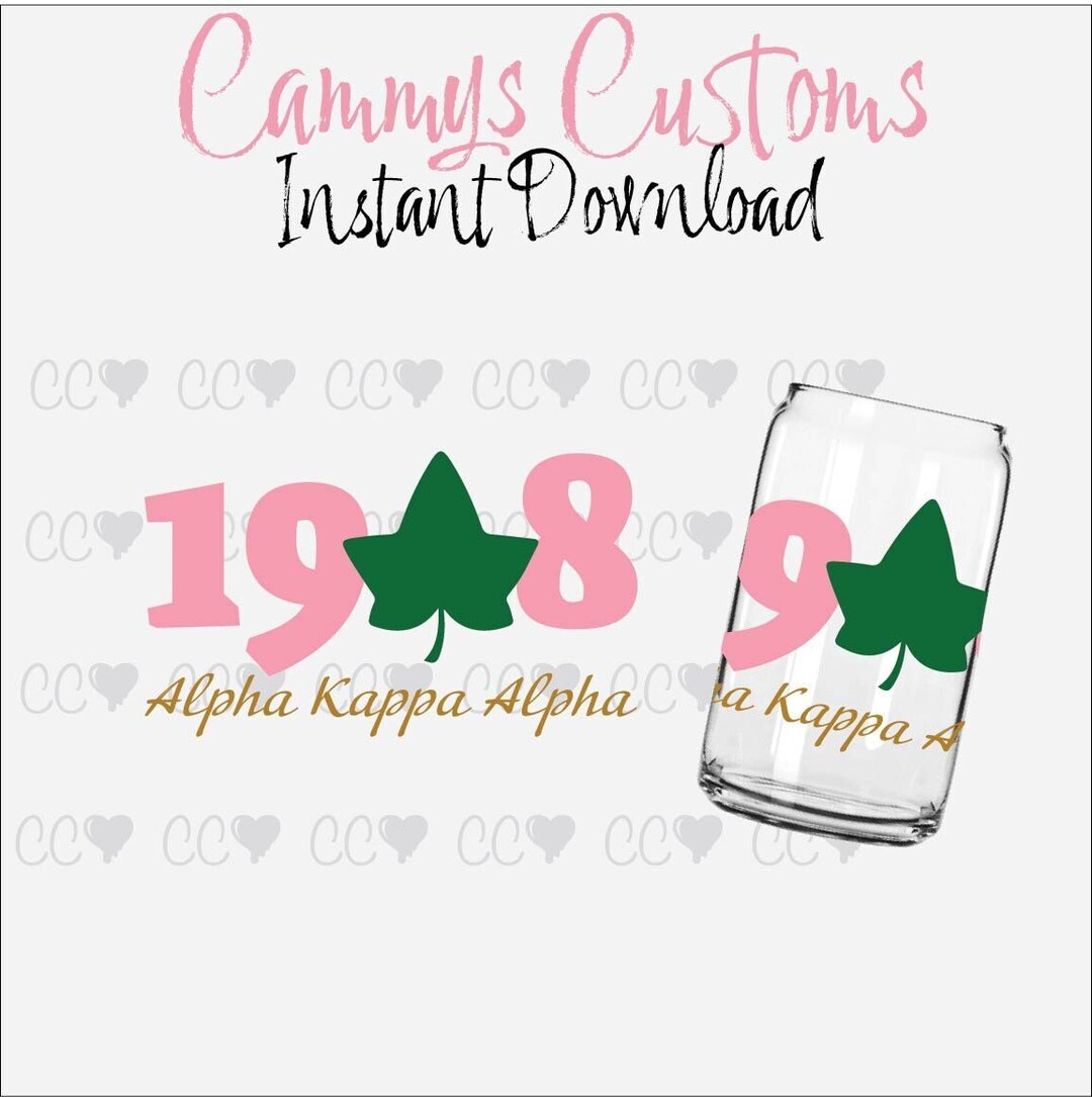 1908 SVG Alpha Kappa Alpha SVG Instant Download Pink and Green Svg 1908 ...