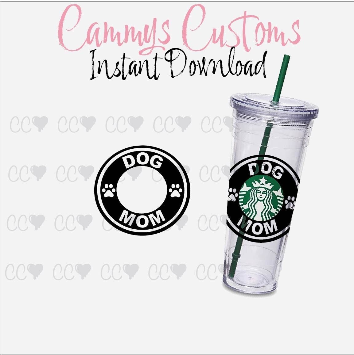 Starbucks Acrylic Cup Dog Mom SVG Ring Puppy SVG Instant Download ...