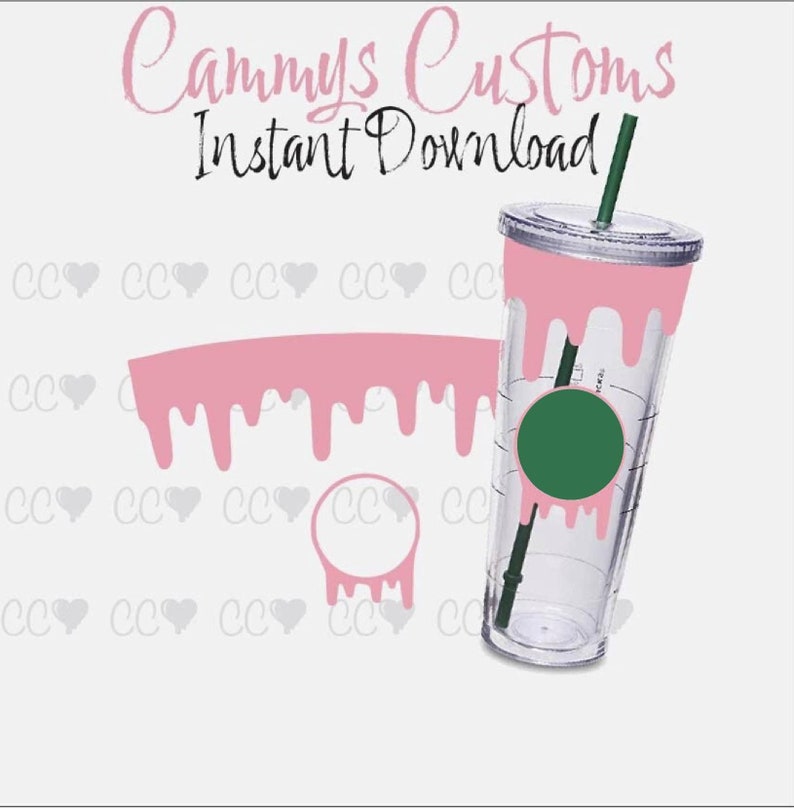 Acrylic Cold Cup Drip SVG Bundle | Instant Download | Drip Wrap 24oz ...