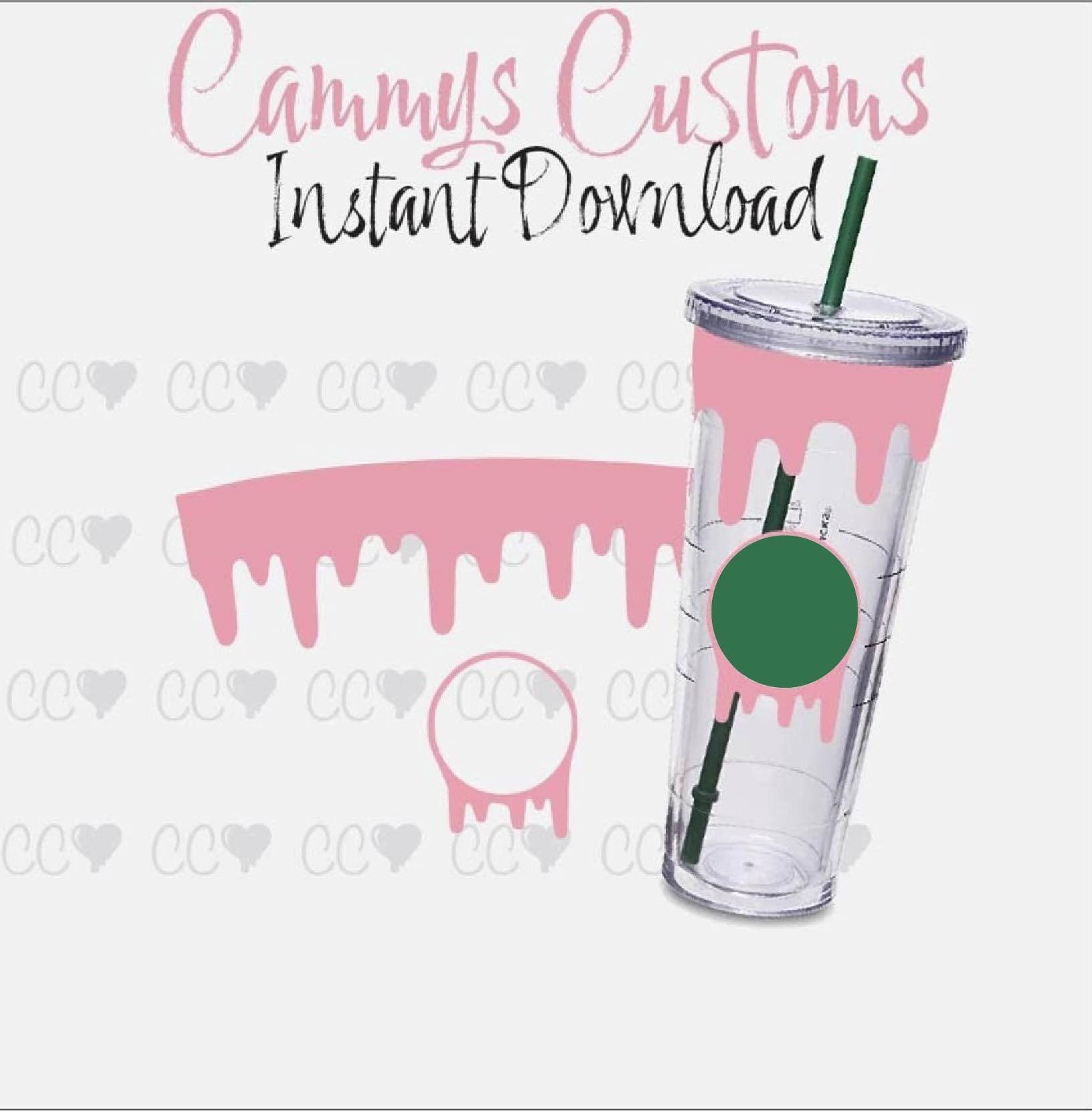 Acrylic Cold Cup Drip SVG Bundle | Instant Download | Drip Wrap 24oz ...