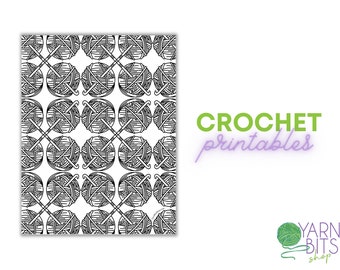 Crochet Coloring Pages Printable - Etsy