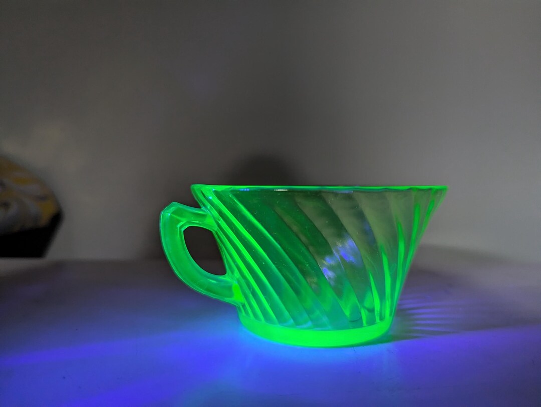 Uranium Glass Tea Cups - Etsy