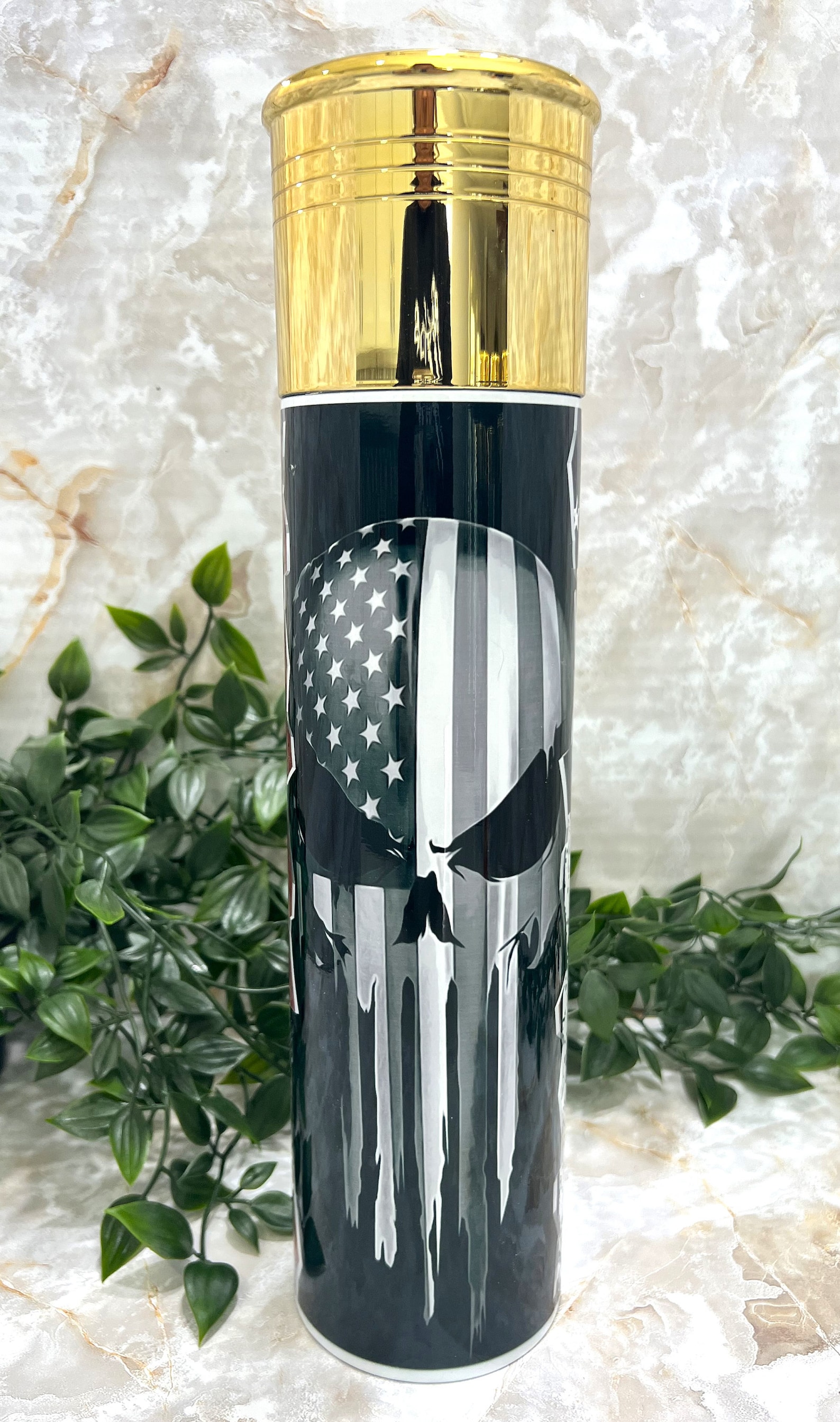 1776 We the People Punisher Shotgun Bullet Tumbler, Bear Arms, Skull ...