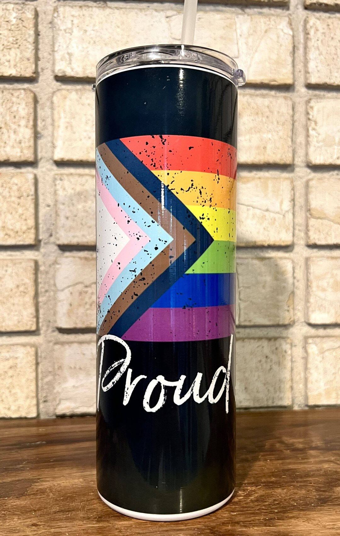 Proud Ally Tumbler Personalized Pride Drink Cup Gay Rainbow Support ...