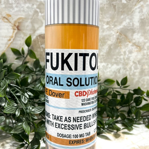 Personalized Fukitol Prescription Tumbler - Etsy