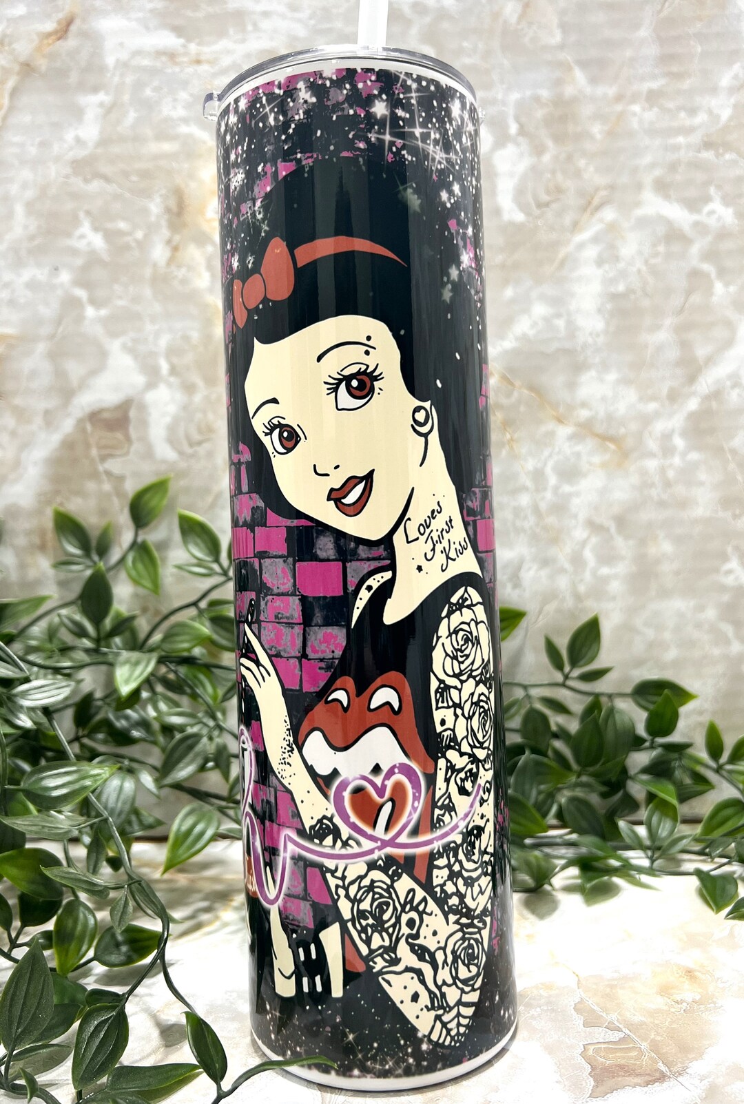Punk Rock Dark Side Princess Goth Bad Bitch Tattoo Personalized Tumbler ...