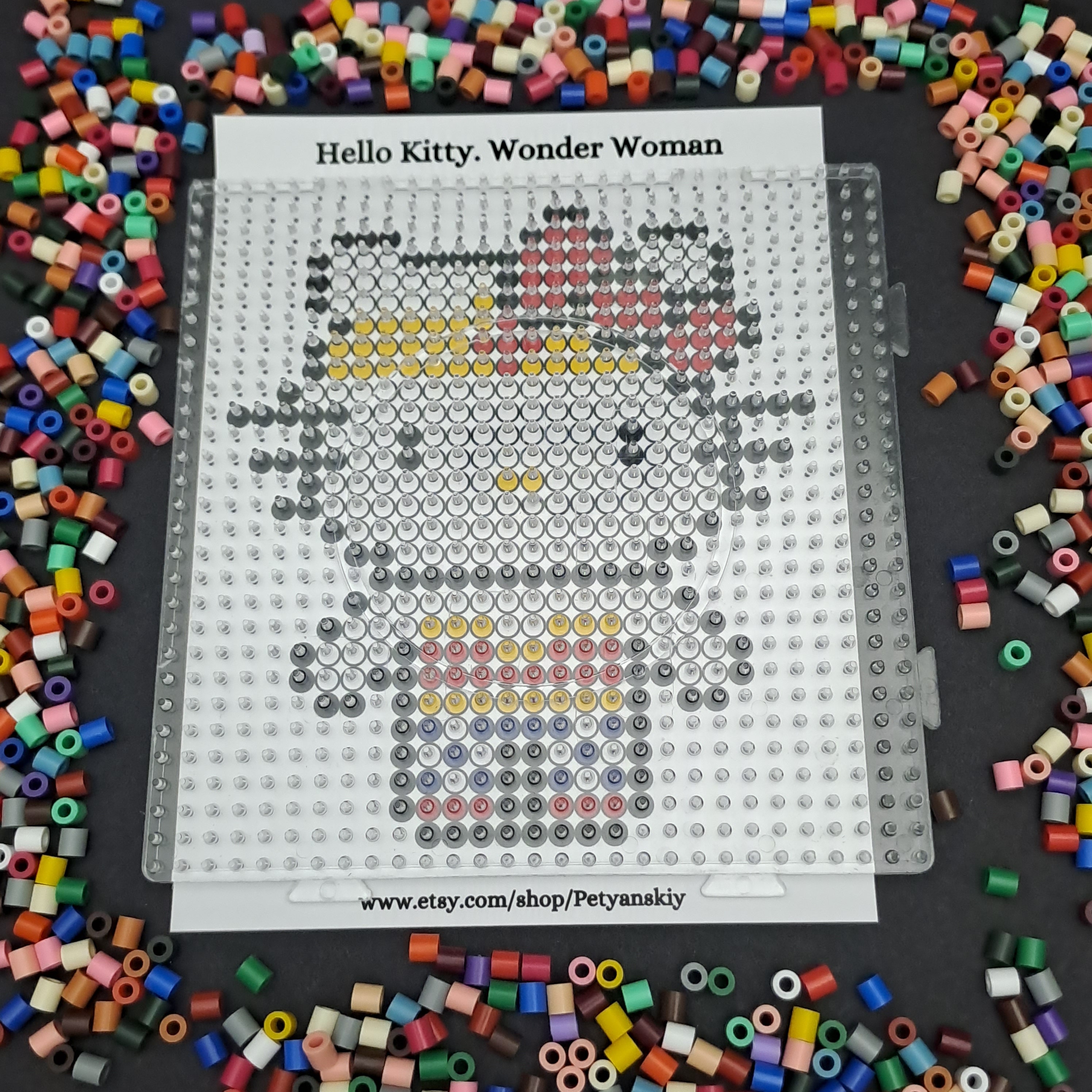 Hello Kitty Wonder Woman Perler Beads DIY Kit - Etsy