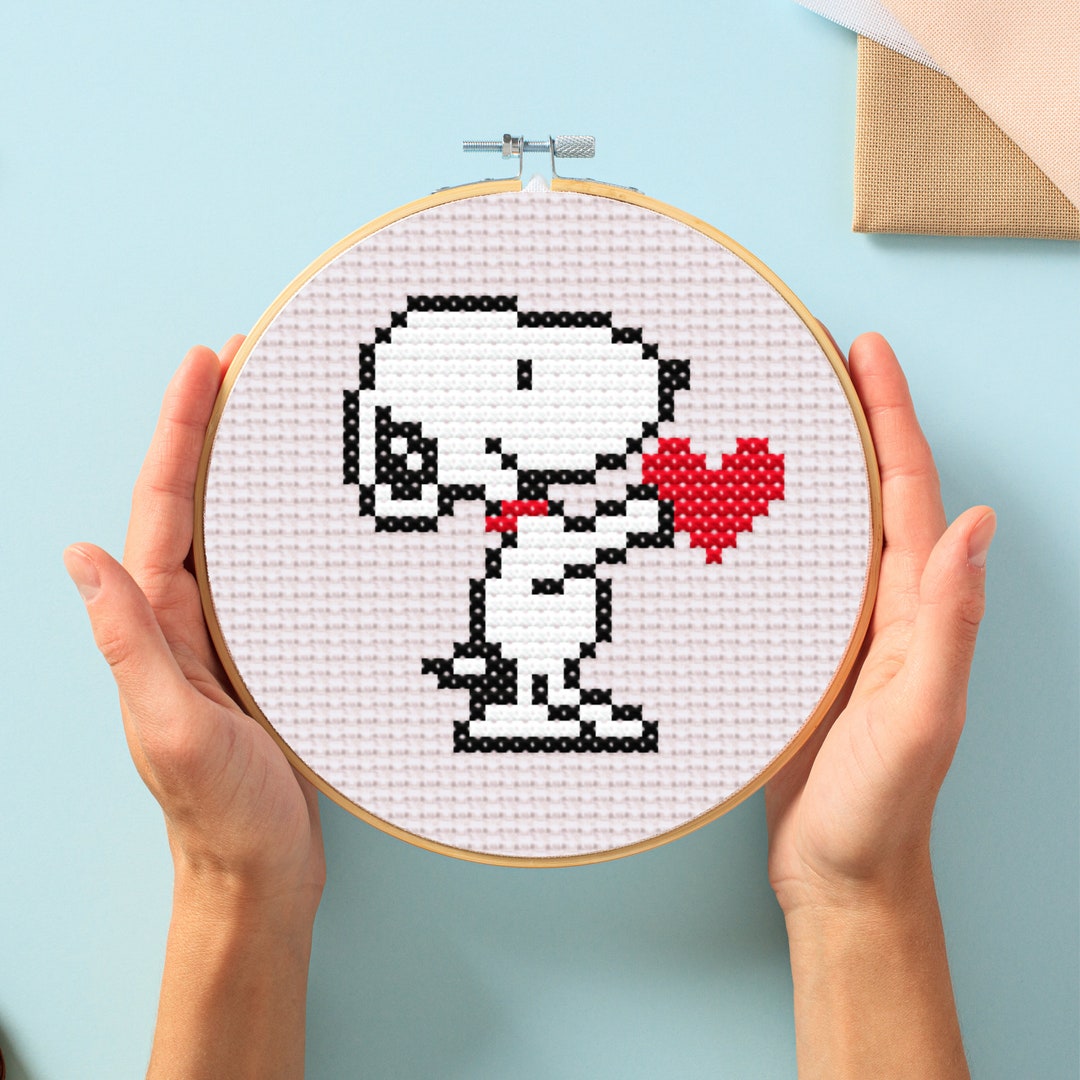 Snoopy Cross Stitch Pattern for Beginners. Easy Cross Stitch Pattern ...