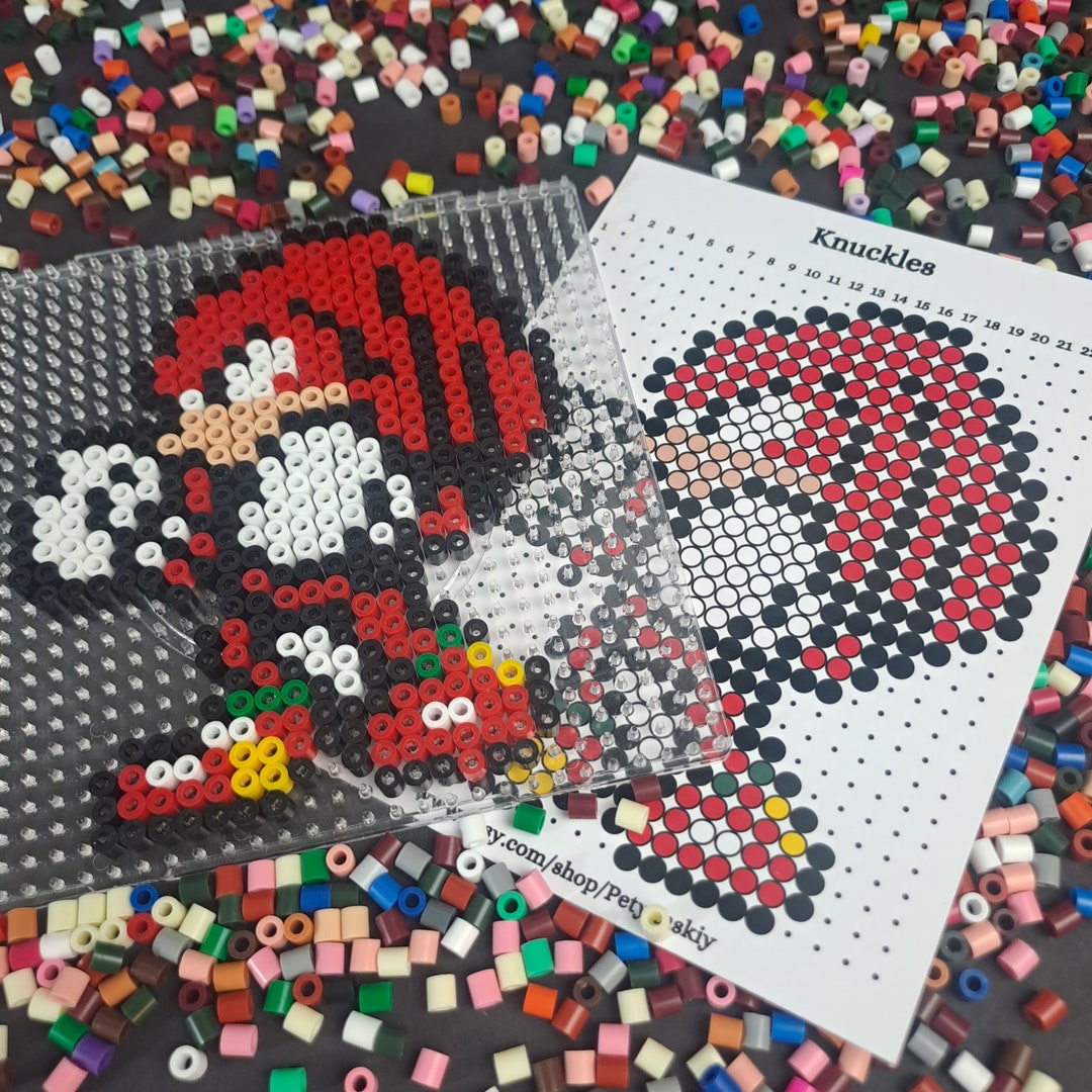 Knuckles Perler Beads Kit DIY. Pixel Art Hama Perlen Fuse Beads ...