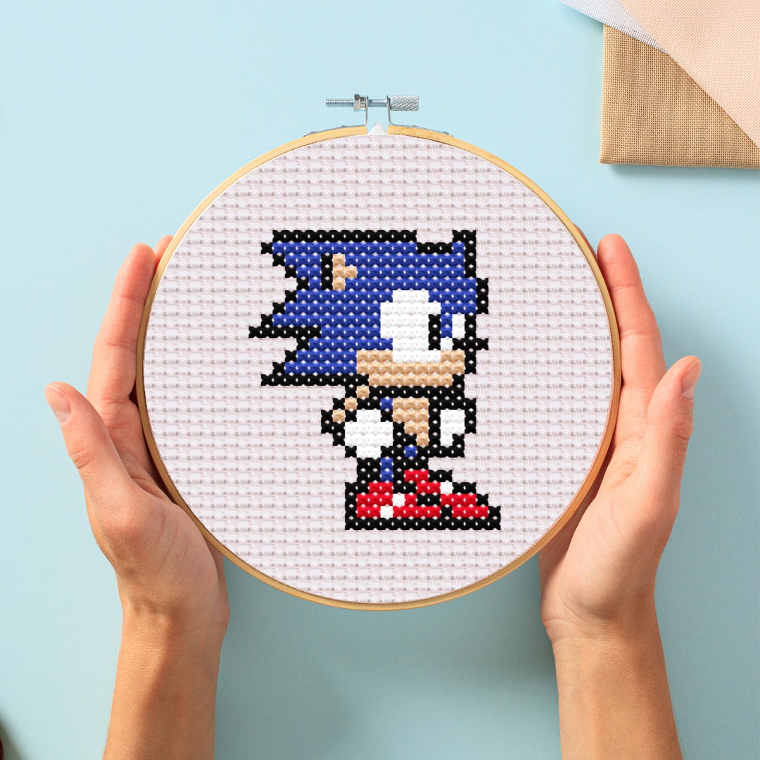 Sonic Cross Stitch Pattern for Beginners. Easy Cross Stitch Pattern - Etsy