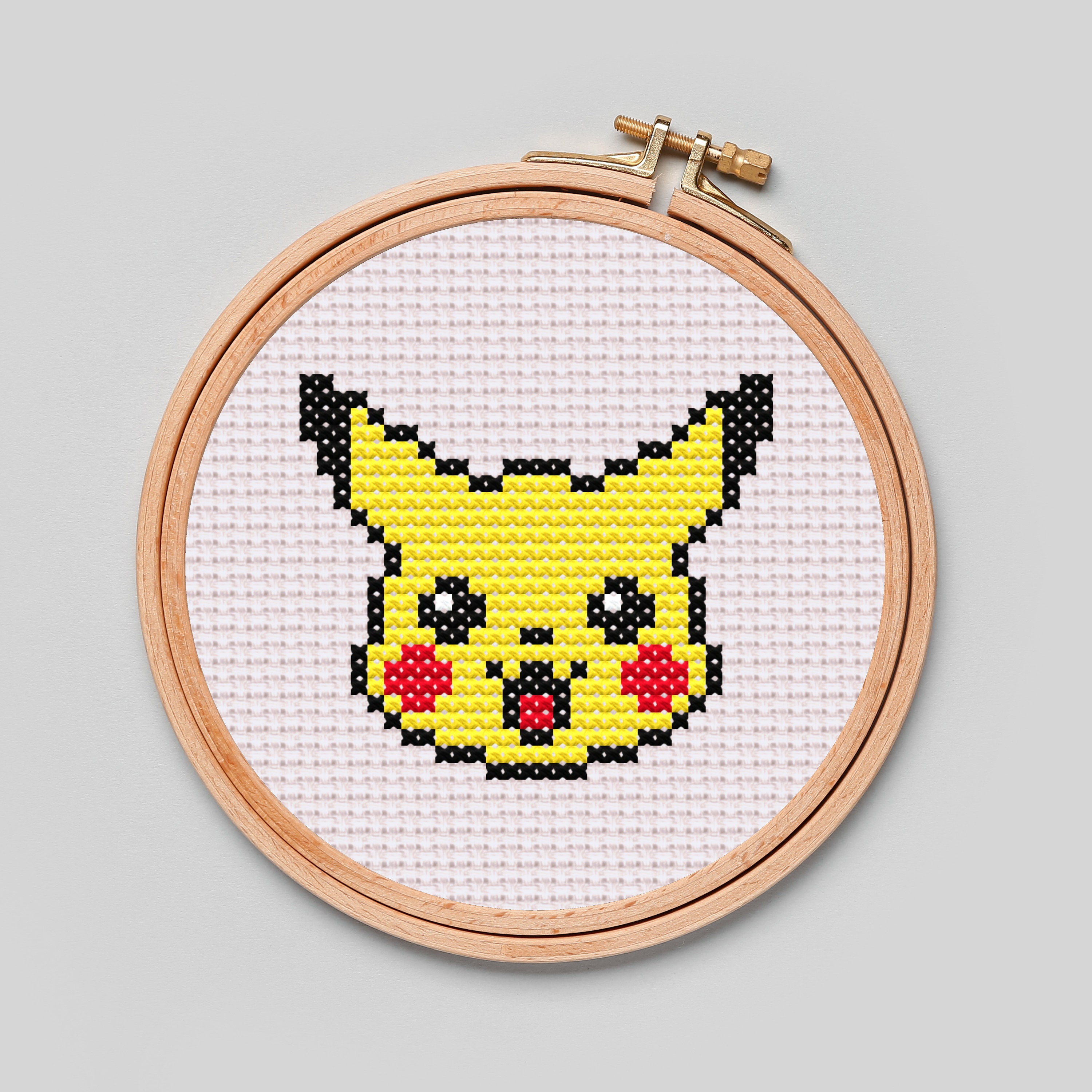 Pikachu Cross Stitch Pattern for Beginners. Pokemon Easy Cross Stitch ...