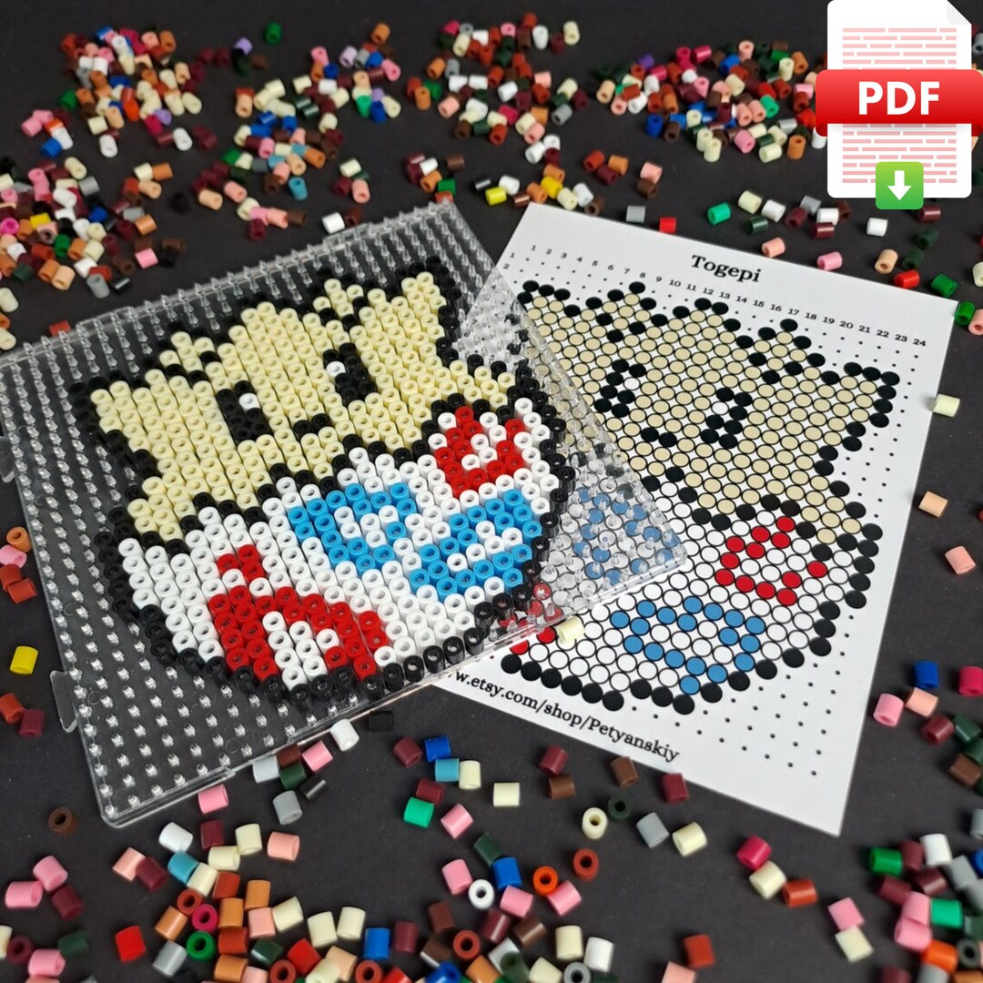 Togepi Perler Bead Pattern. Template Pixel Art Hama Beads Fuse Beads ...
