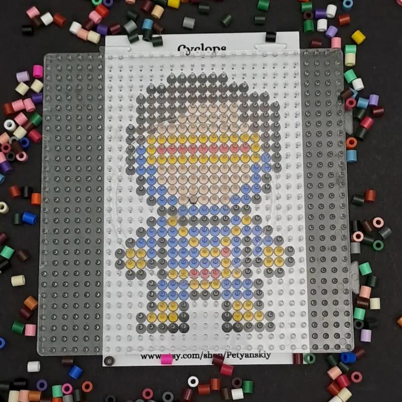 Cyclops X-man Perler Bead Template. - Etsy Australia