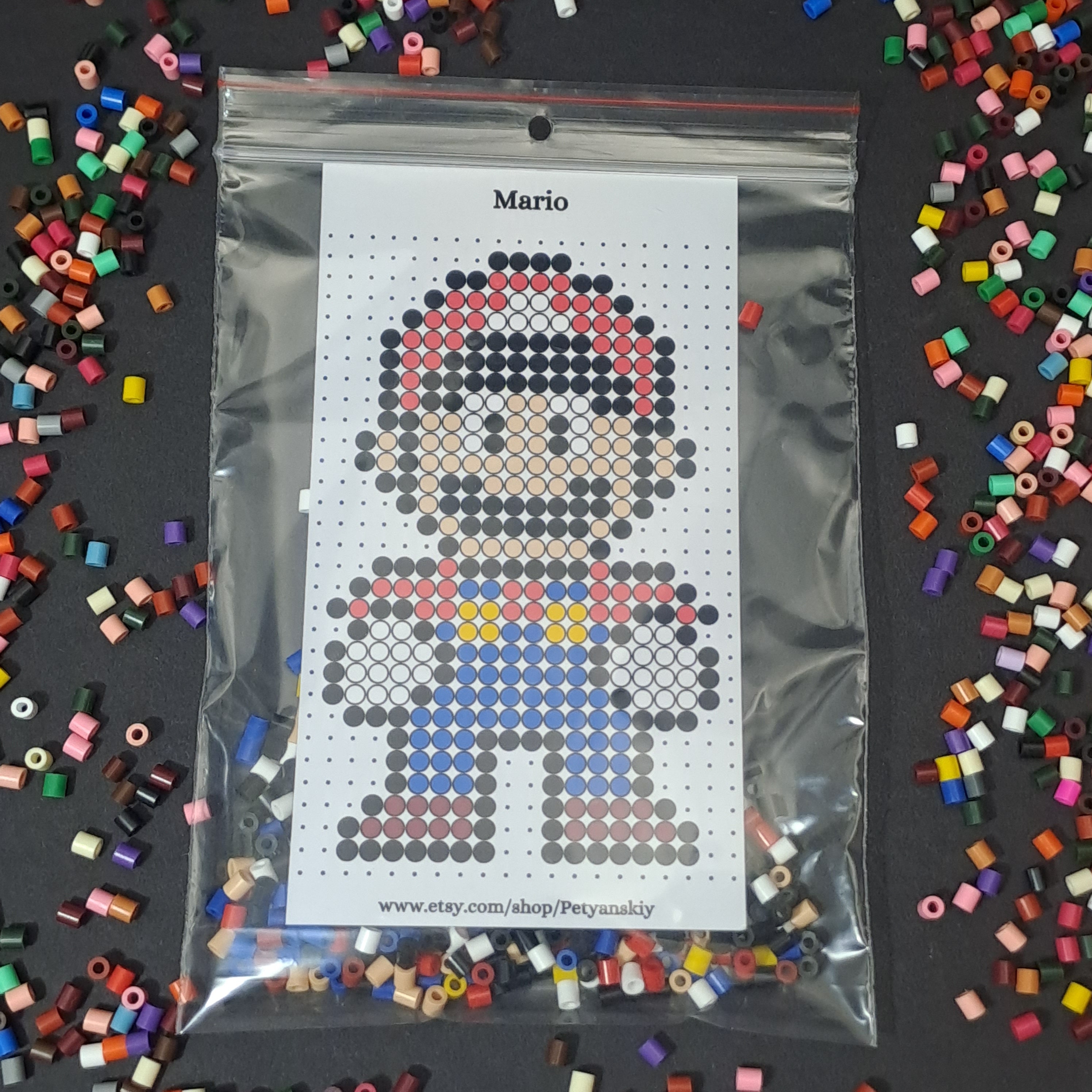 Mario Perler Beads Kit DIY . Pixel Art Hama Beads Fuse Beads Iron Beads ...
