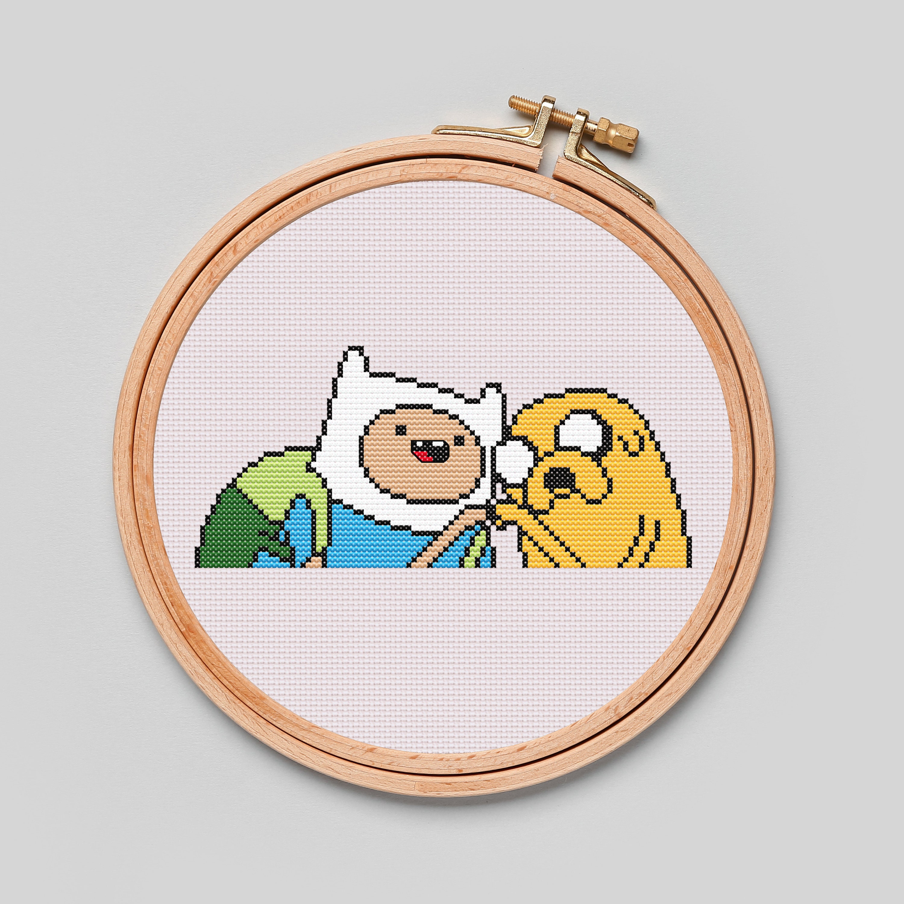 Finn and Jake Cross Stitch Pattern for Beginners. Adventure Time Easy ...