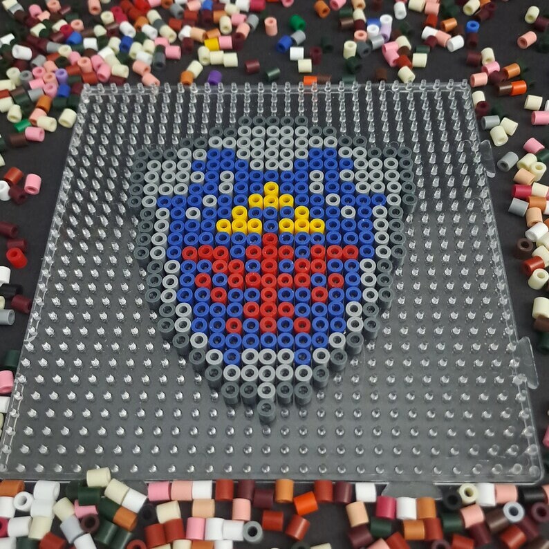 The Hylian Shield Perler Beads Pattern. Legend of Zelda. Pixel Art Hama ...