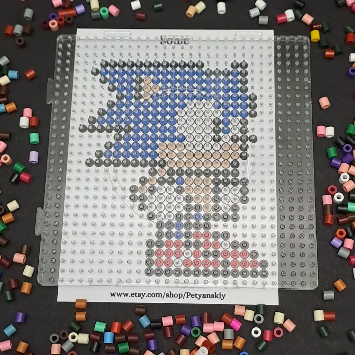 Sonic Perler Beads Kit DIY. Pixel Art Hama Beads Fuse Beads Iron Beads ...