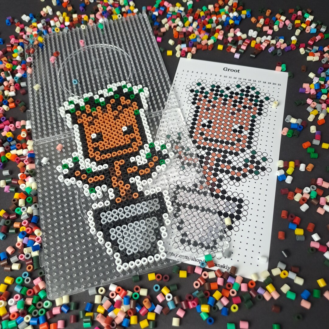 Groot Perler Beads Kit DIY. Pixel Art Hama Beads Fuse Beads Iron Beads ...