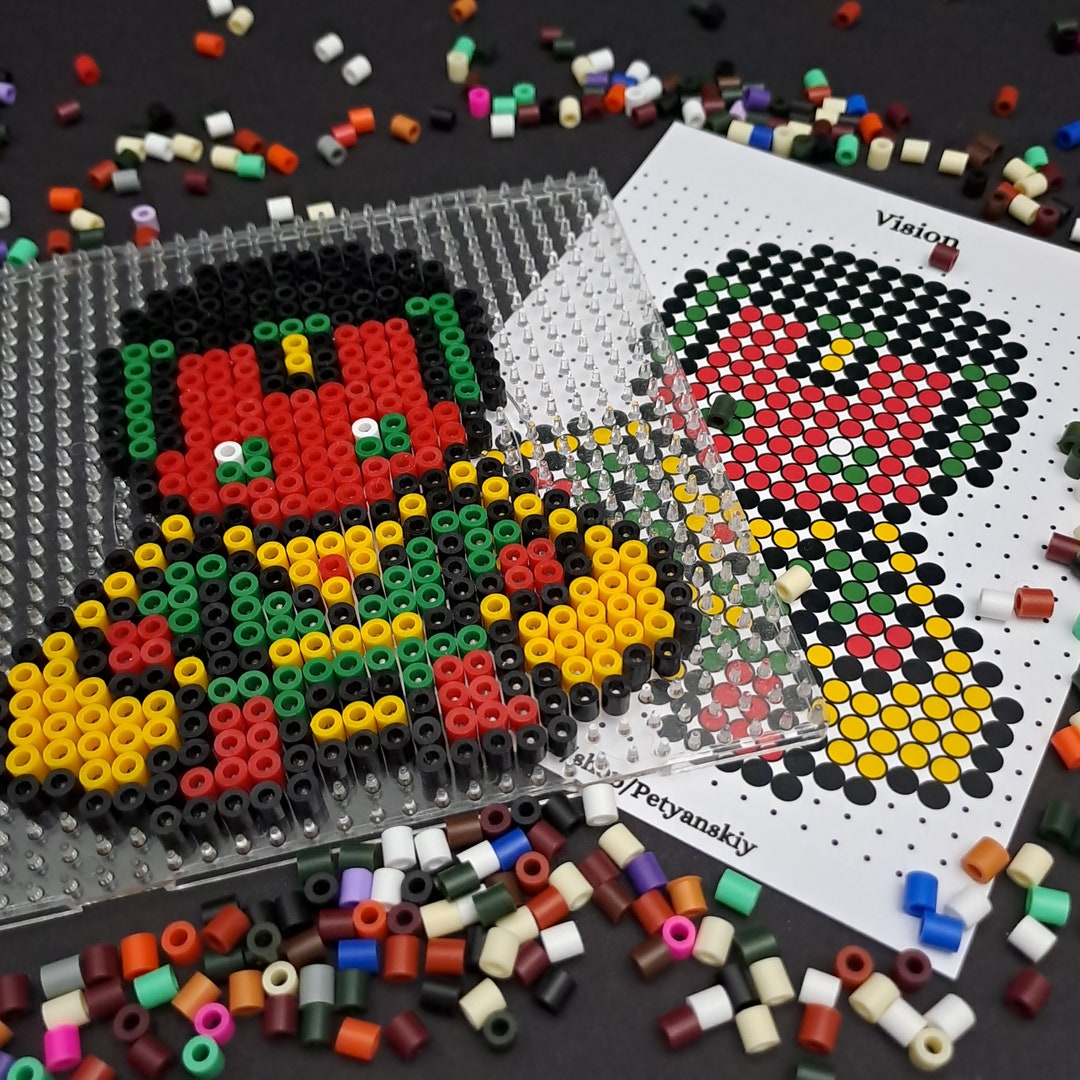 Vision Perler Beads Kit DIY. Pixel Art Hama Beads Fuse Beads Iron Beads ...
