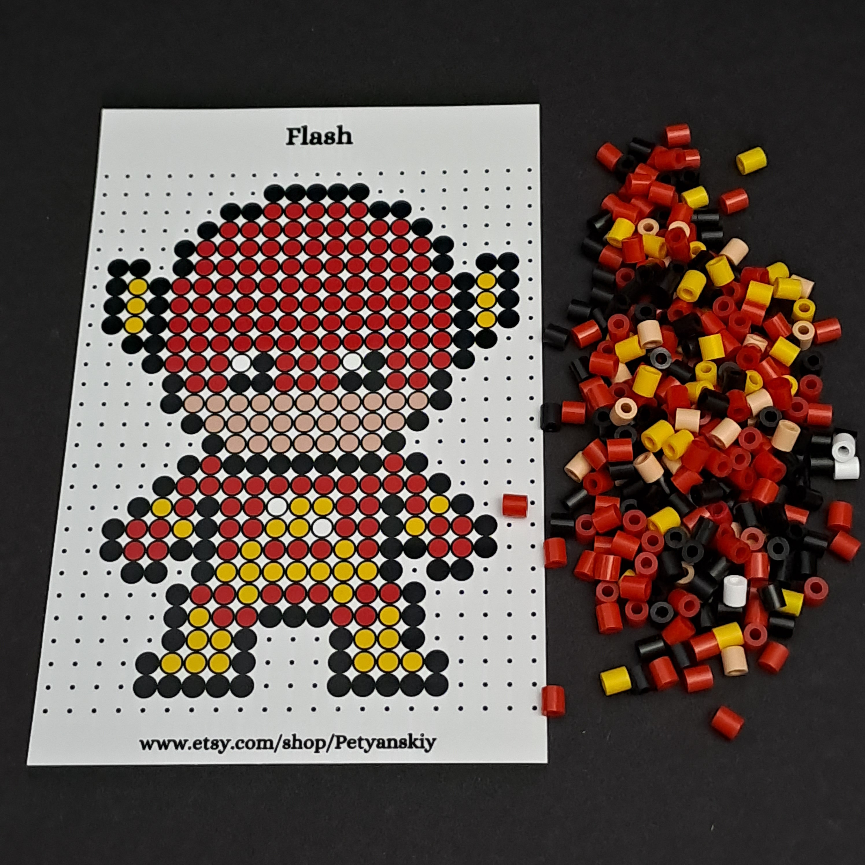 Flash Perler Beads Kit DIY. Pixel Art Hama Beads Fuse Beads Iron Beads ...