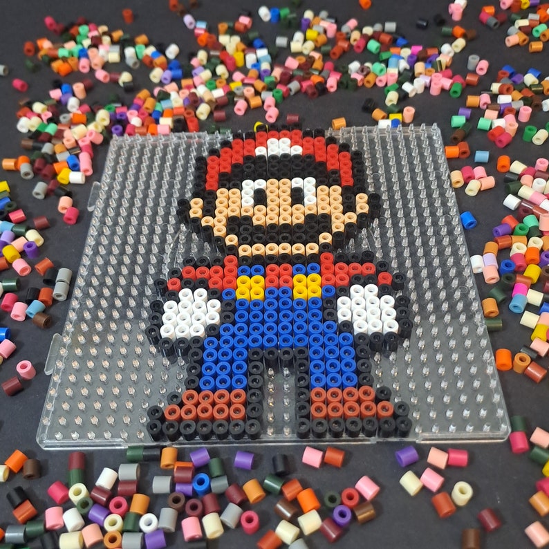 Mario Perler Beads Kit Diy Pixel Art Hama Beads Fuse Beads Iron Beads Super Mario Bros Etsy
