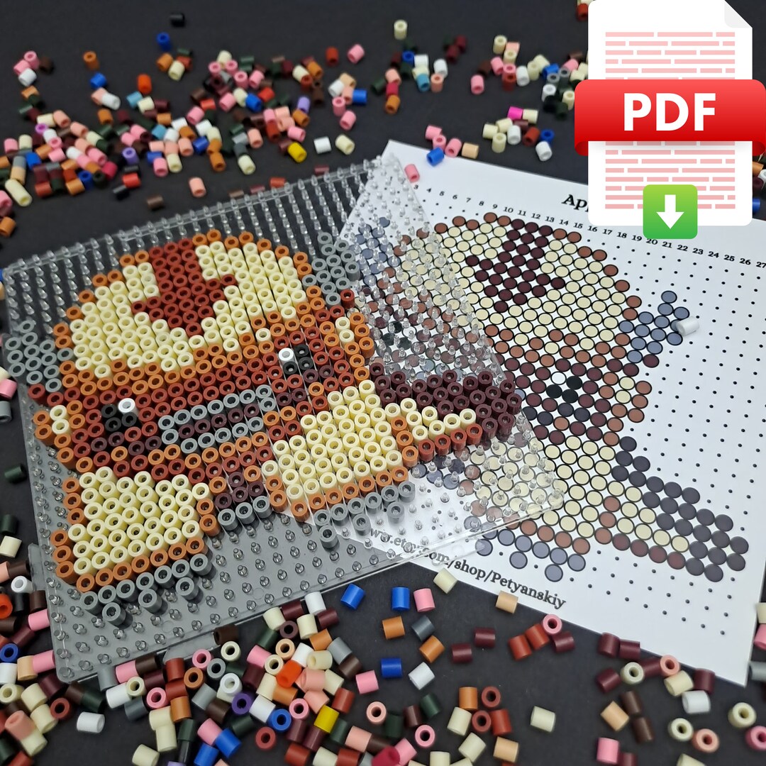 Appa Avatar Perler Beads Pattern. Pixel Art Hama Beads Fuse Beads Iron ...