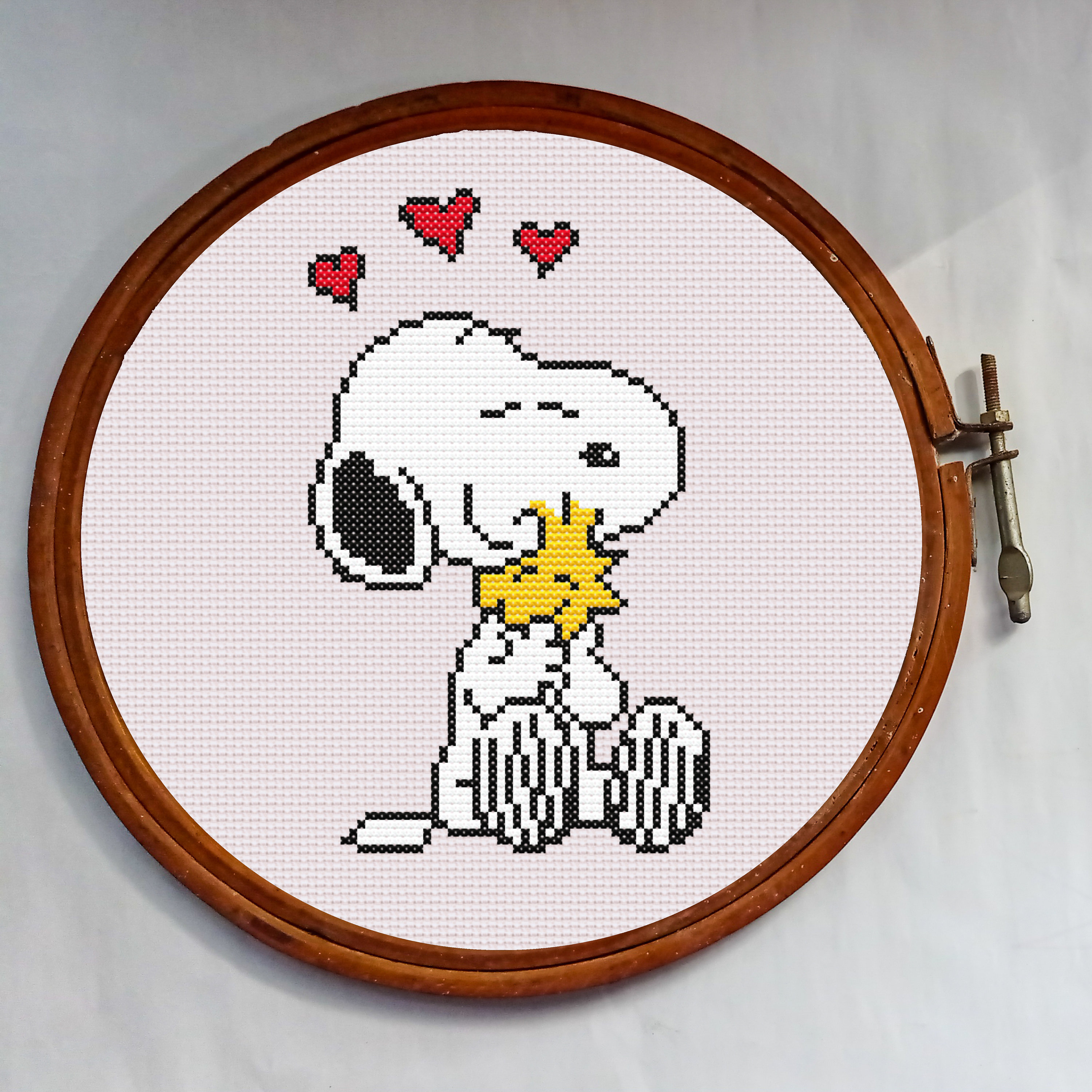 Woodstock and Snoopy Cross Stitch Pattern for Beginners. Easy Cross ...