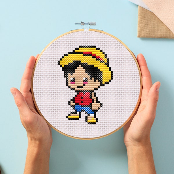 Anime Cross Stitch Kit - Etsy