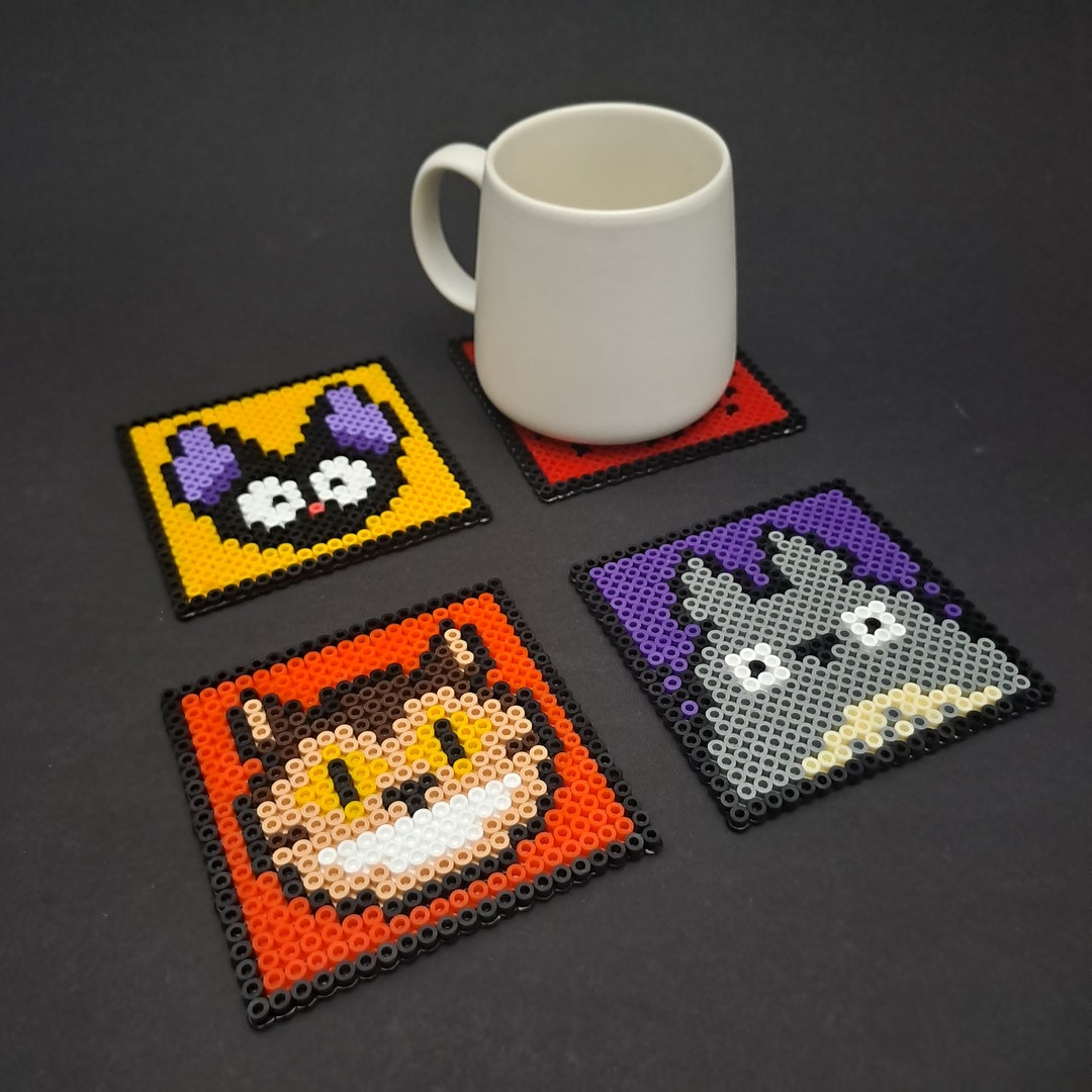 Perler Beads Coasters. Studio Ghibli. Set of 4 Coasters. Pixel - Etsy