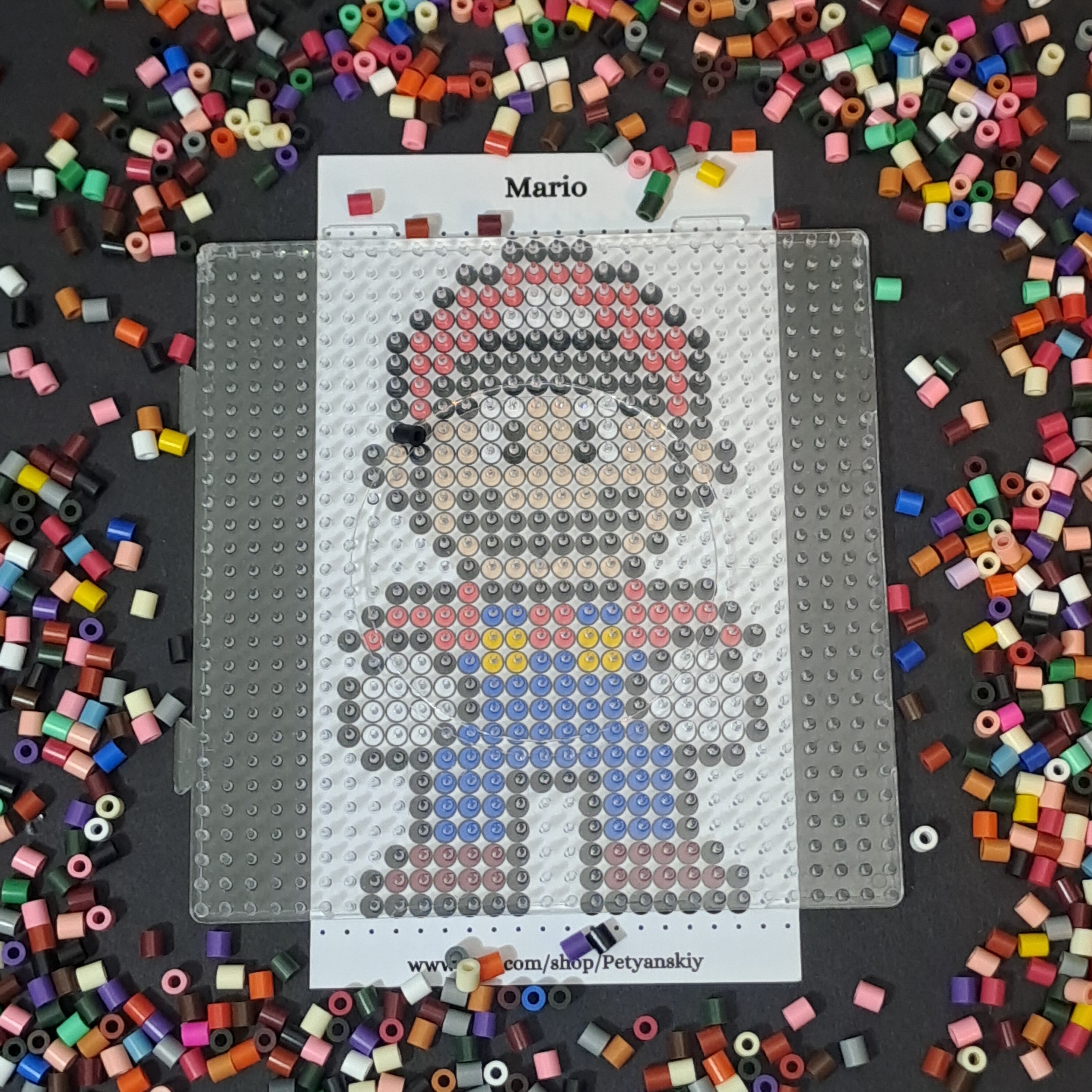 Mario Perler Beads Kit DIY . Pixel Art Hama Beads Fuse Beads Iron Beads ...