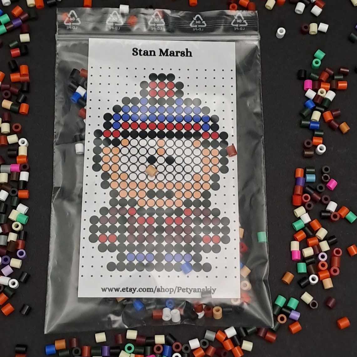 South Park Perler Beads Kit DIY. Stan Marsh. Pixel Art Hama Beads Fuse ...