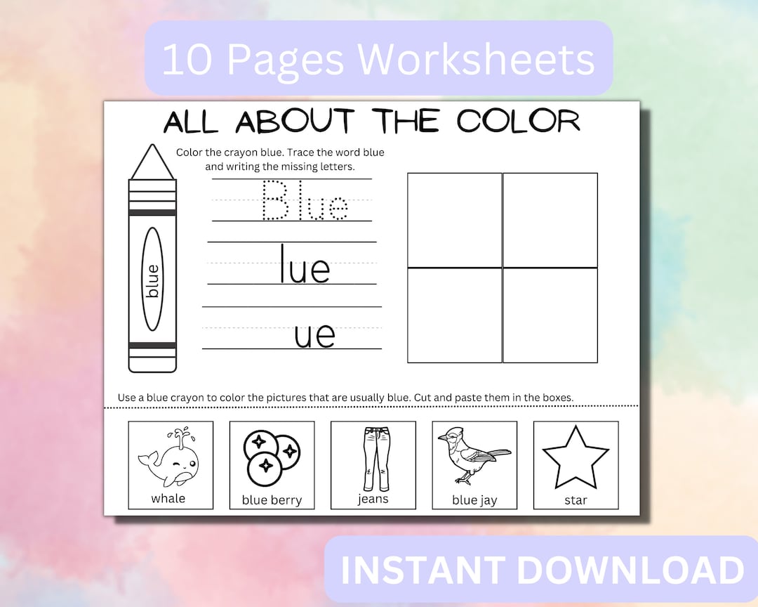 Learning Color Worksheets | Worksheets for Toddler | Homeschool ...