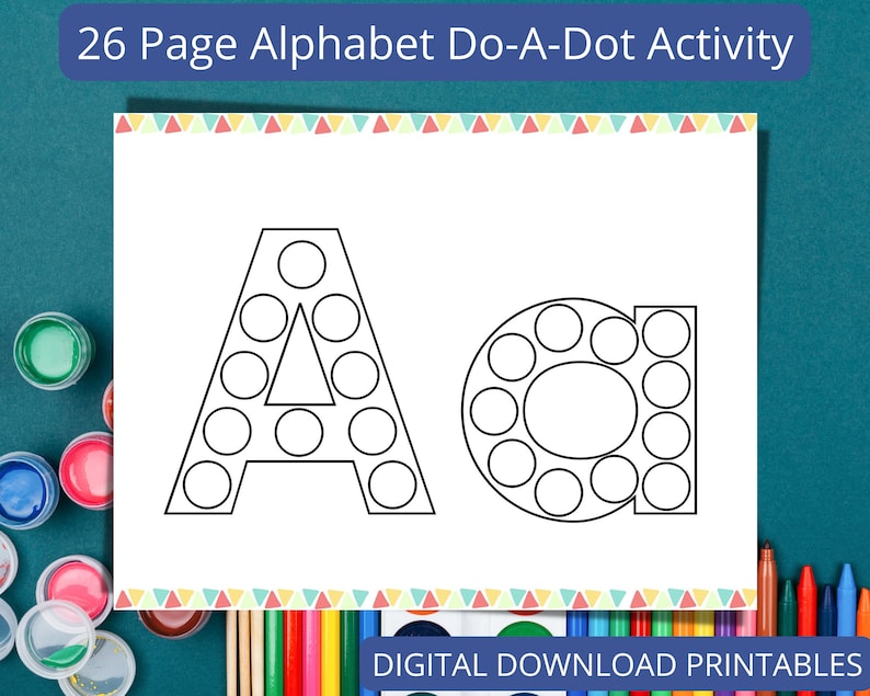 Alphabet Do A Dot Mats Printable Toddler Activities ABC Do A Dot ...