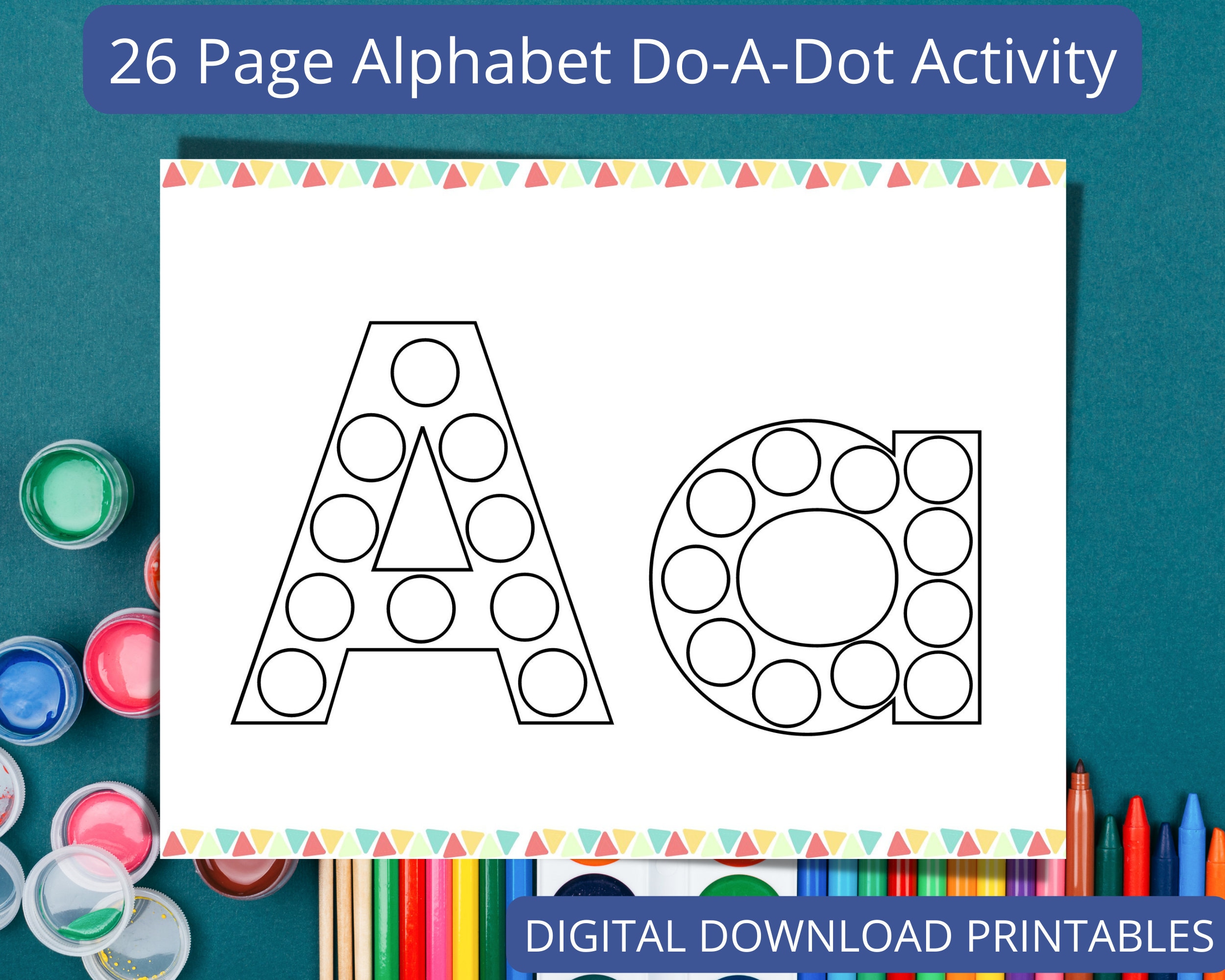 Alphabet Do A Dot Mats Printable Toddler Activities ABC Do A Dot ...