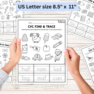 CVC Words Find and Trace Activity Printable 1st Grade Worksheets ...