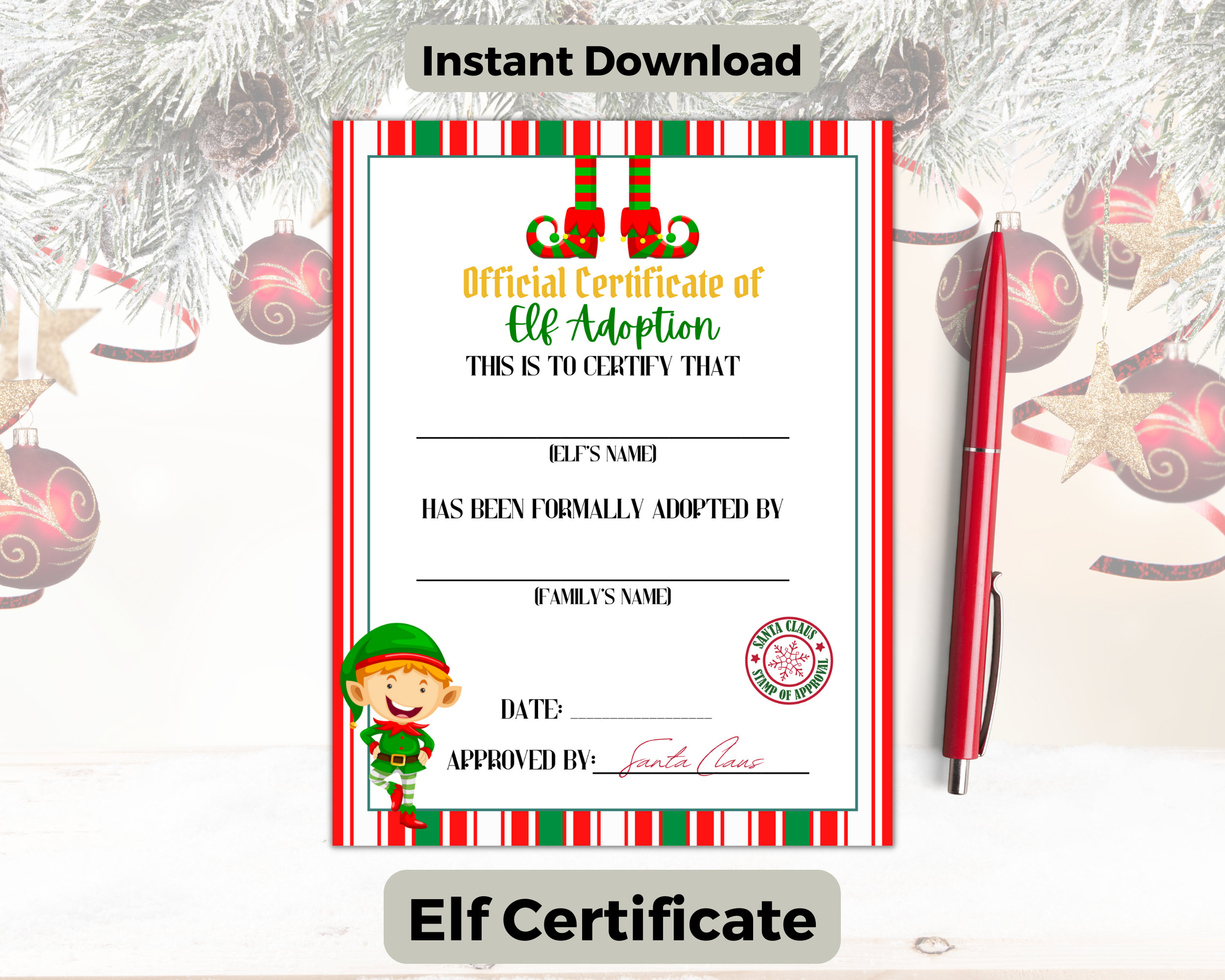 Elf on the Shelf Certificate Official Elf Certify Christmas Must Haves ...