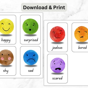 Emotion Flashcards | Feelings Flash Cards | Printable Homeschool ...