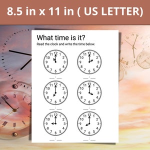 10 Printable Time Worksheets for Kindergarten, 1st and 2nd Grade What ...