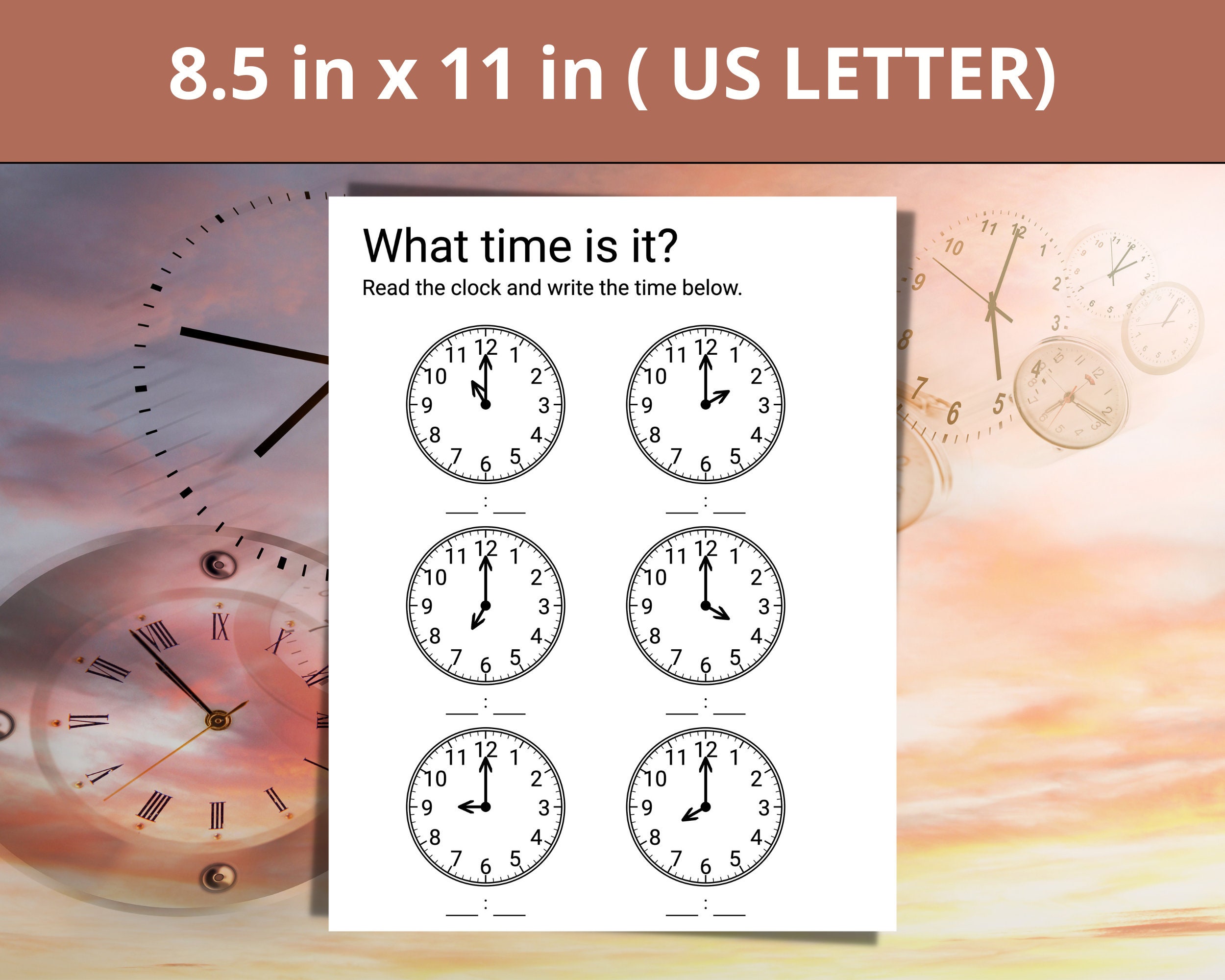 10 Printable Time Worksheets for Kindergarten, 1st and 2nd Grade What ...