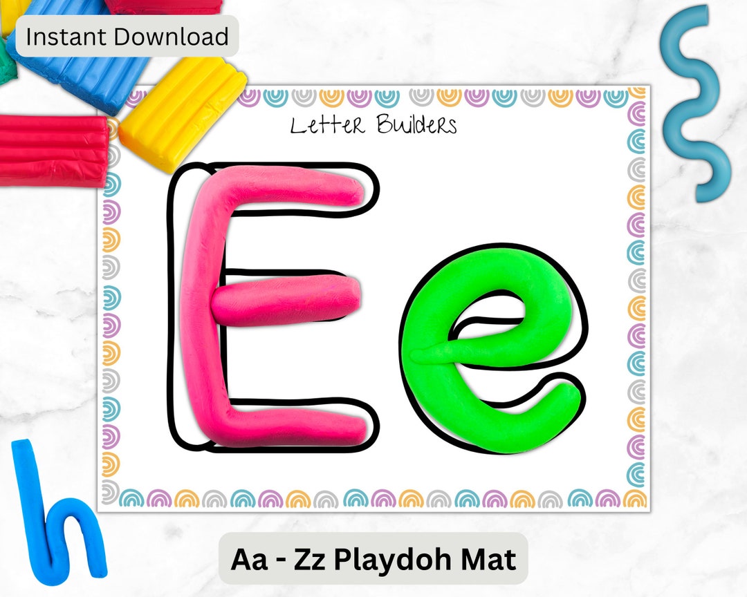 Alphabet Playdoh Mat: A-Z Printable Activity (digital Download) - Etsy