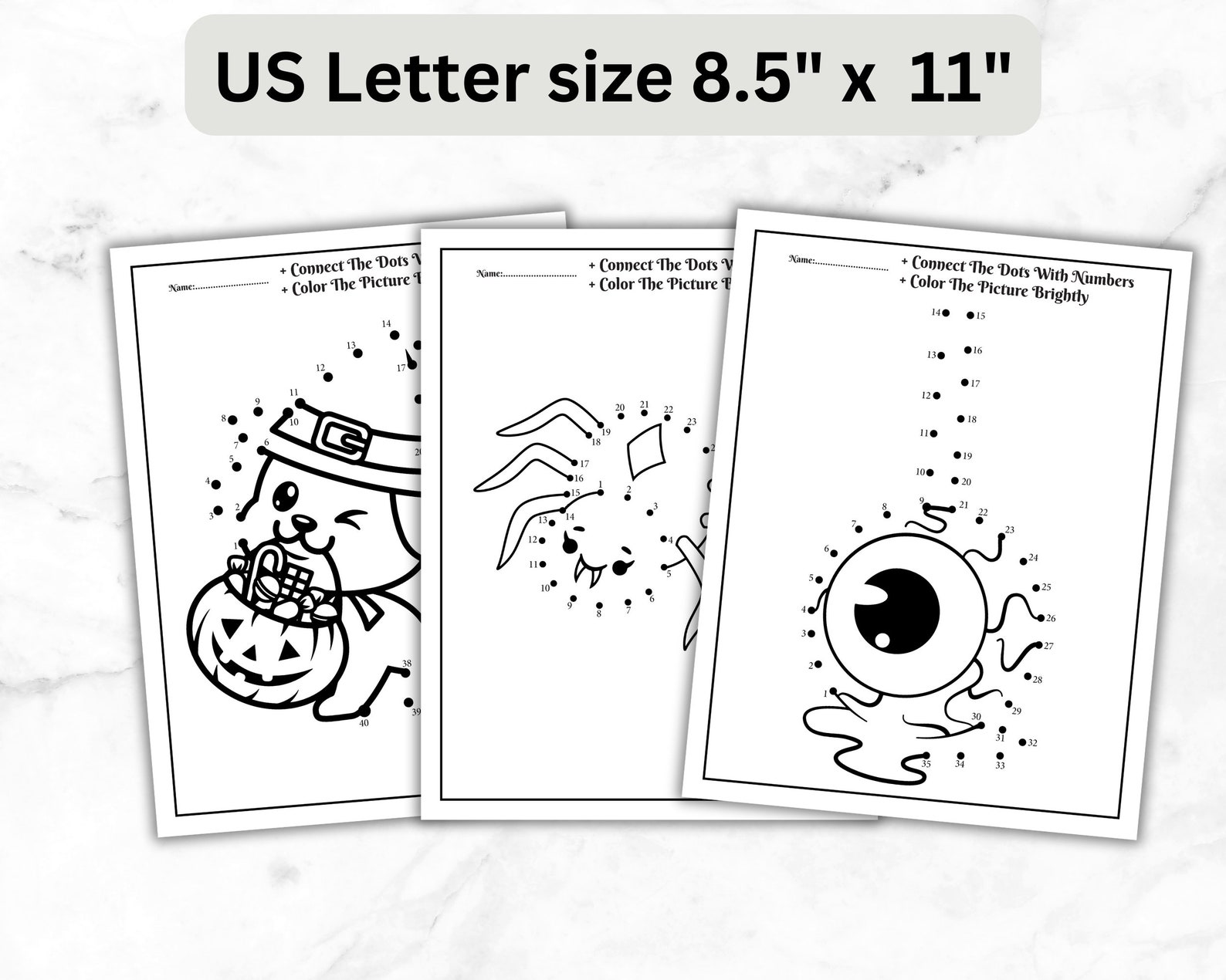 30 Halloween Connect the Dot | Number Dot | Halloween Activity for Kid ...