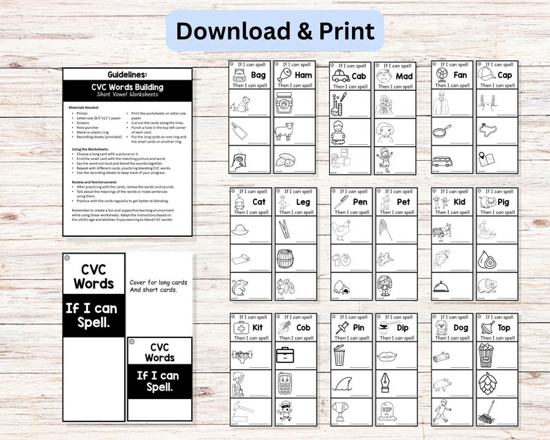 CVC Words Find and Trace Activity: Elementary Language Arts | Printable ...